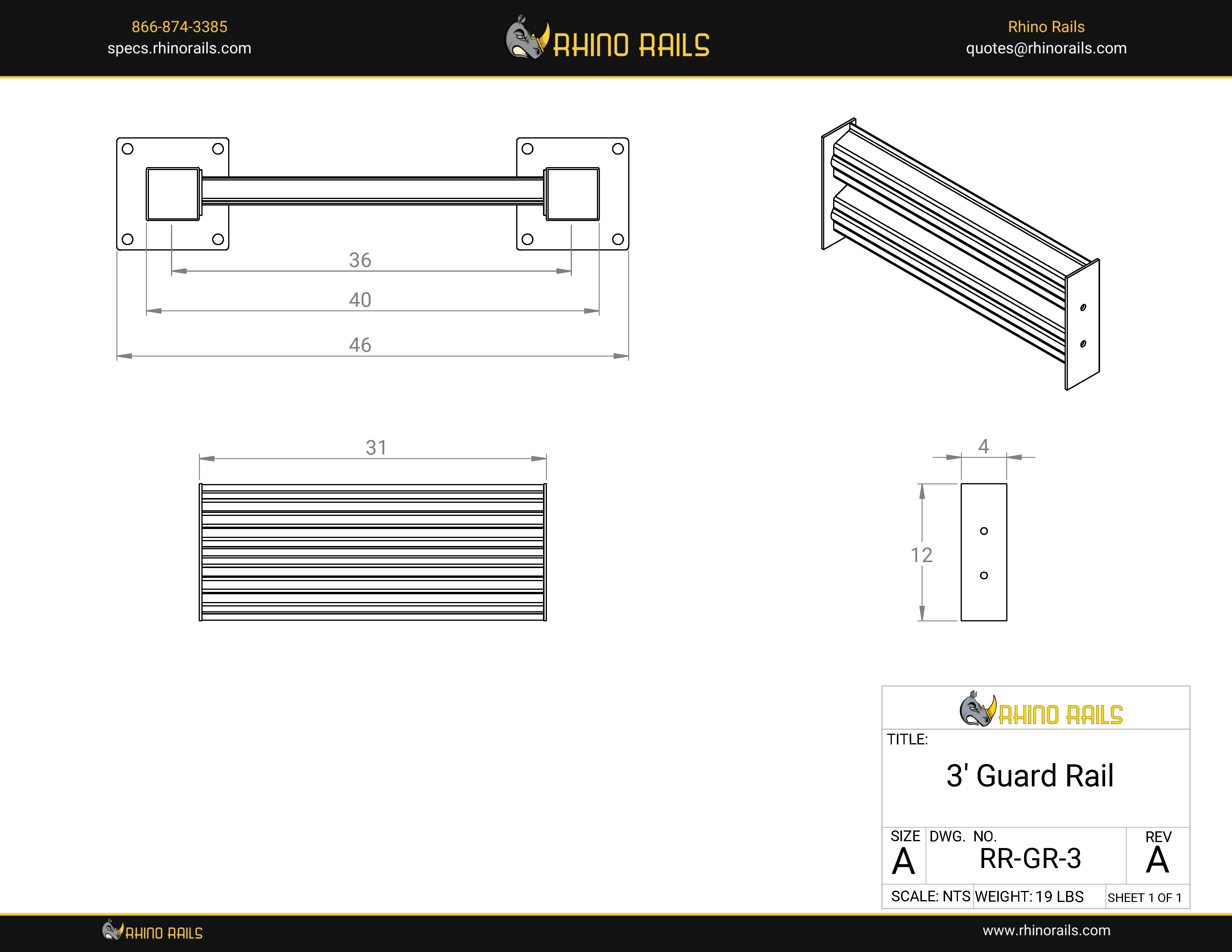 RR-GR-3 Specs & Install Guide - Download Now | Rhino Rails