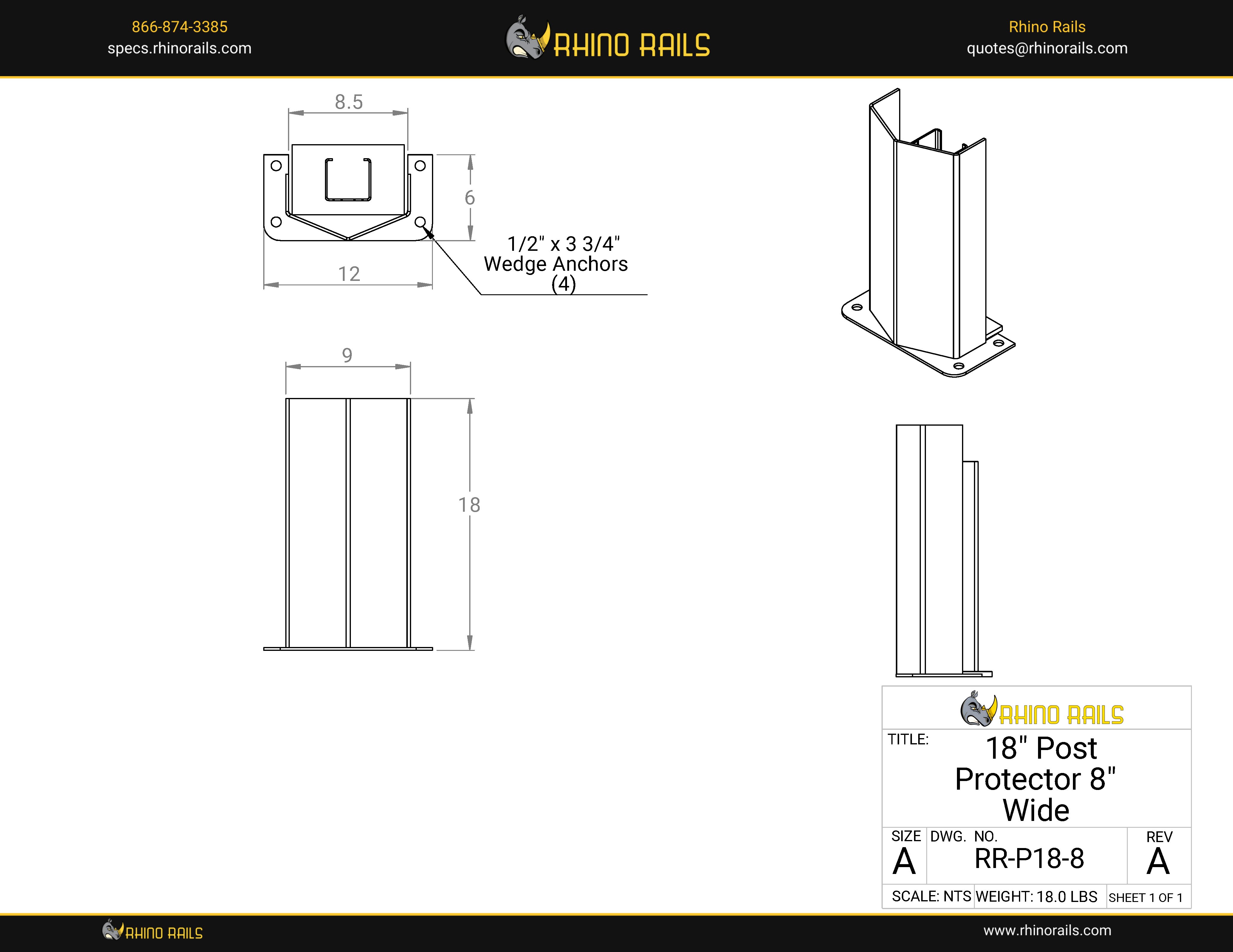 RR-P18-8 Installation & Specs Guide - Download Now