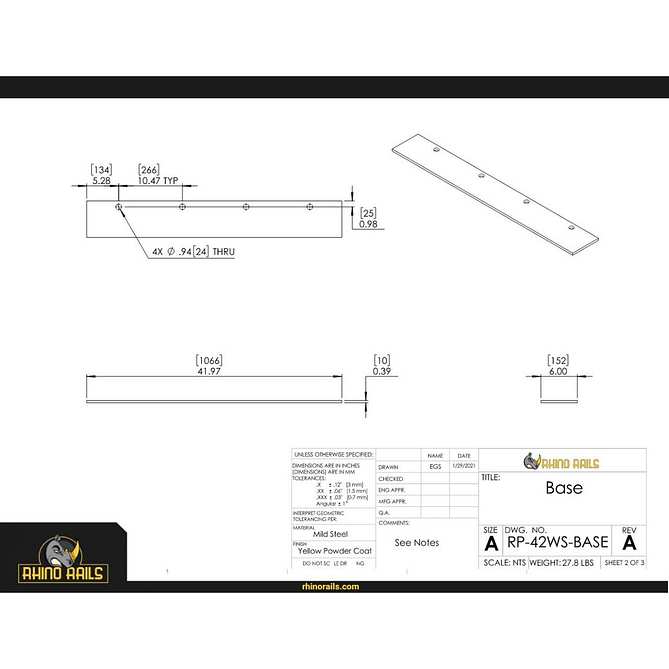 42in Forklift Wheel Stop | Forklift Wheel Chocks | Rhino Rails