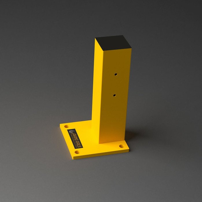 Guardrail Column 18.5in Offset Base | Rhino Rails