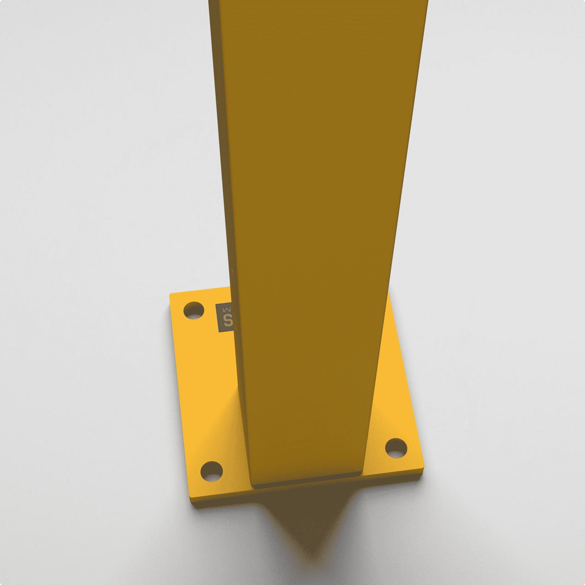 43" Guardrail Column with Offset Baseplate - Rhino Rails